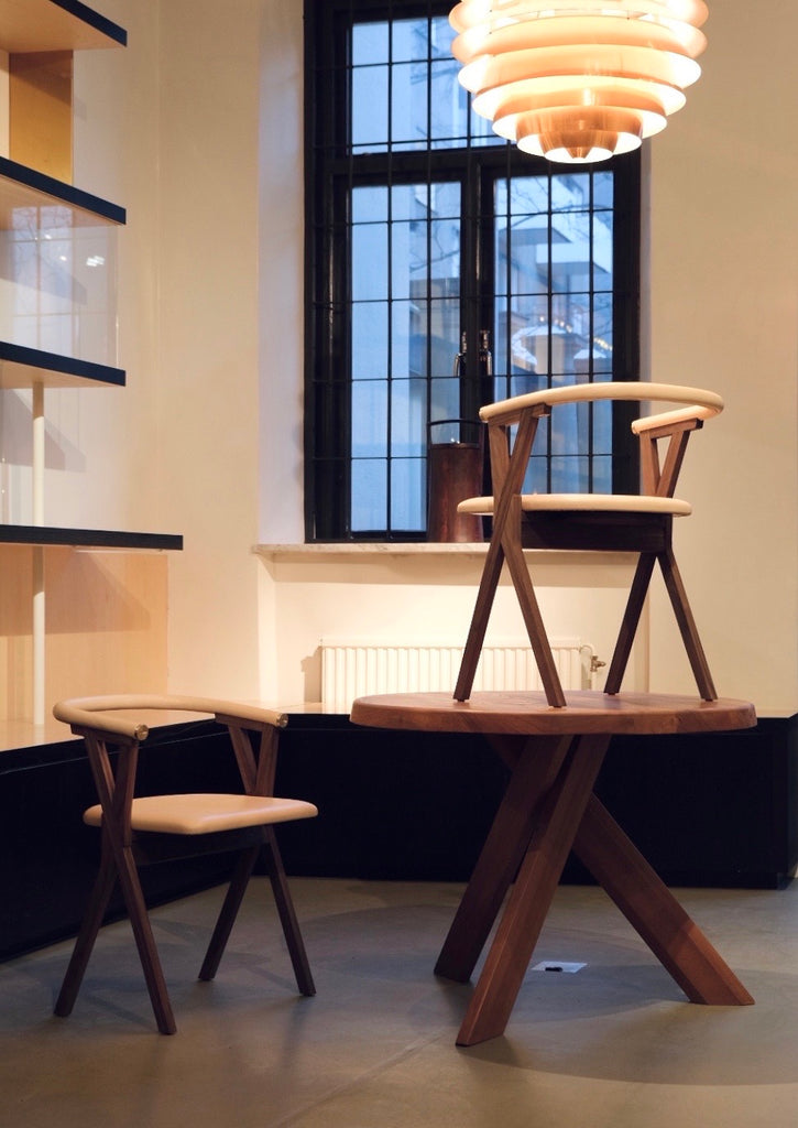 NEB Chair 03 in Walnut and Vegetable Tanned Tärnsjö Leather ...